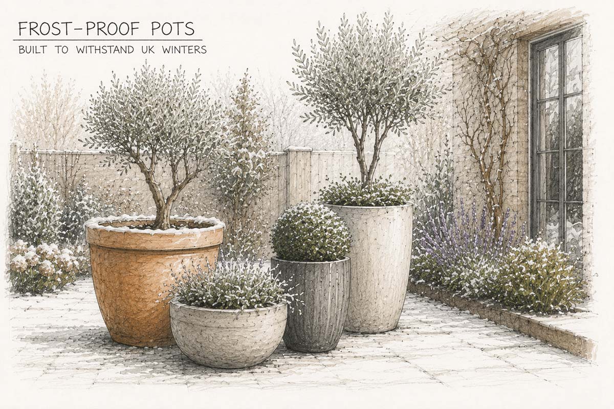 Best Frost-Resistant Pots for UK Winters - The Red Mud Hut blog